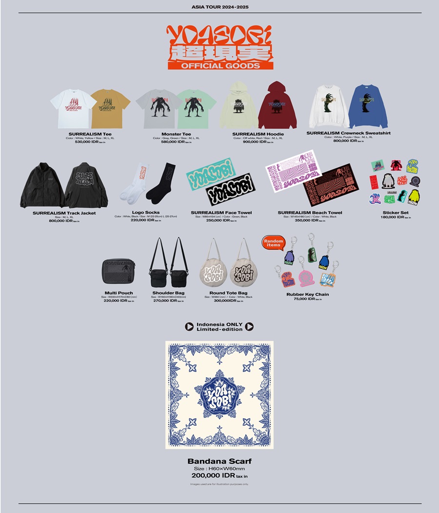 Konser YOASOBI di Jakarta, Intip Merchandise Resmi yang Cocok untuk Koleksi